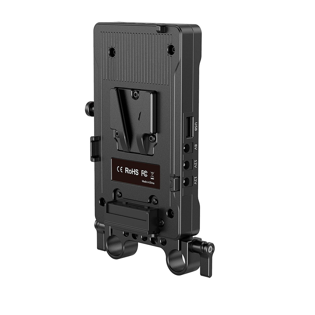 SmallRig 3203 V Mount Battery Adapter Plate with Dual 15mm Rod Clamp ...